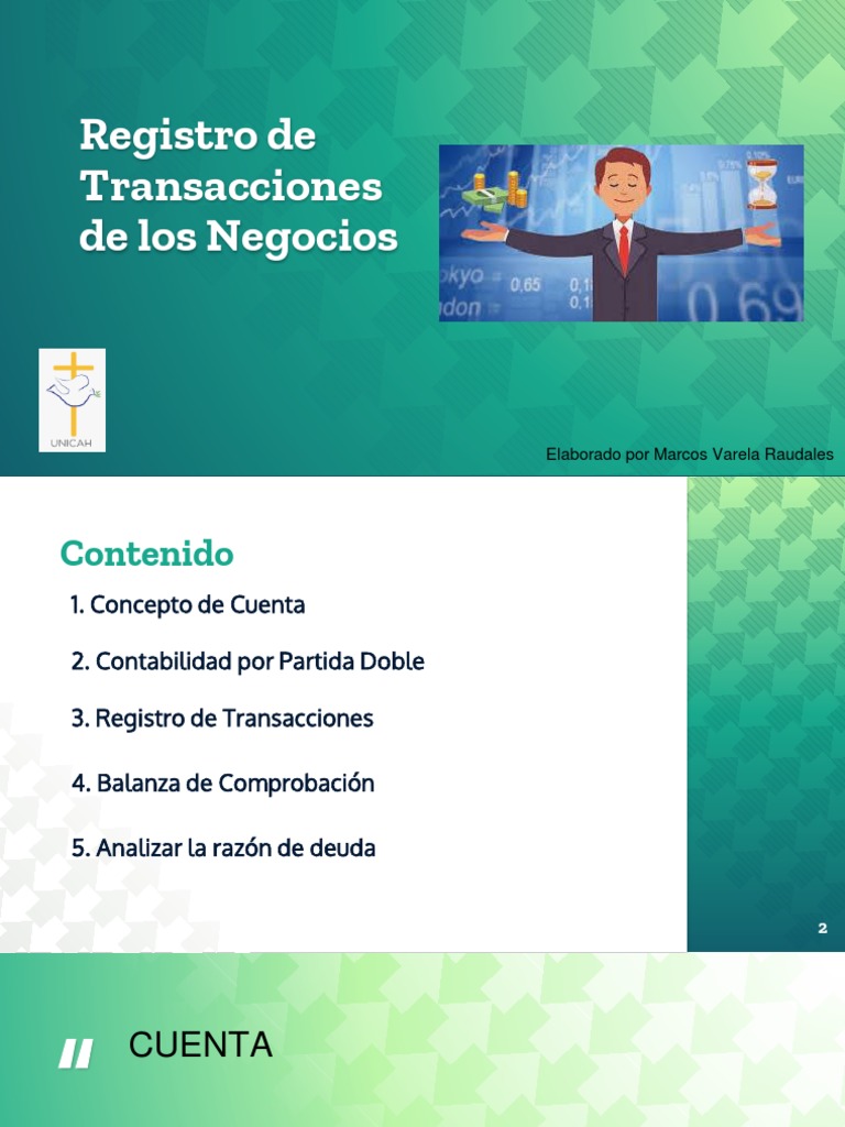 Presentación Tema #2 Registro de Transacciones | PDF | Contabilidad Presentación Tema #2 Registro de Transacciones | PDF | Contabilidad
