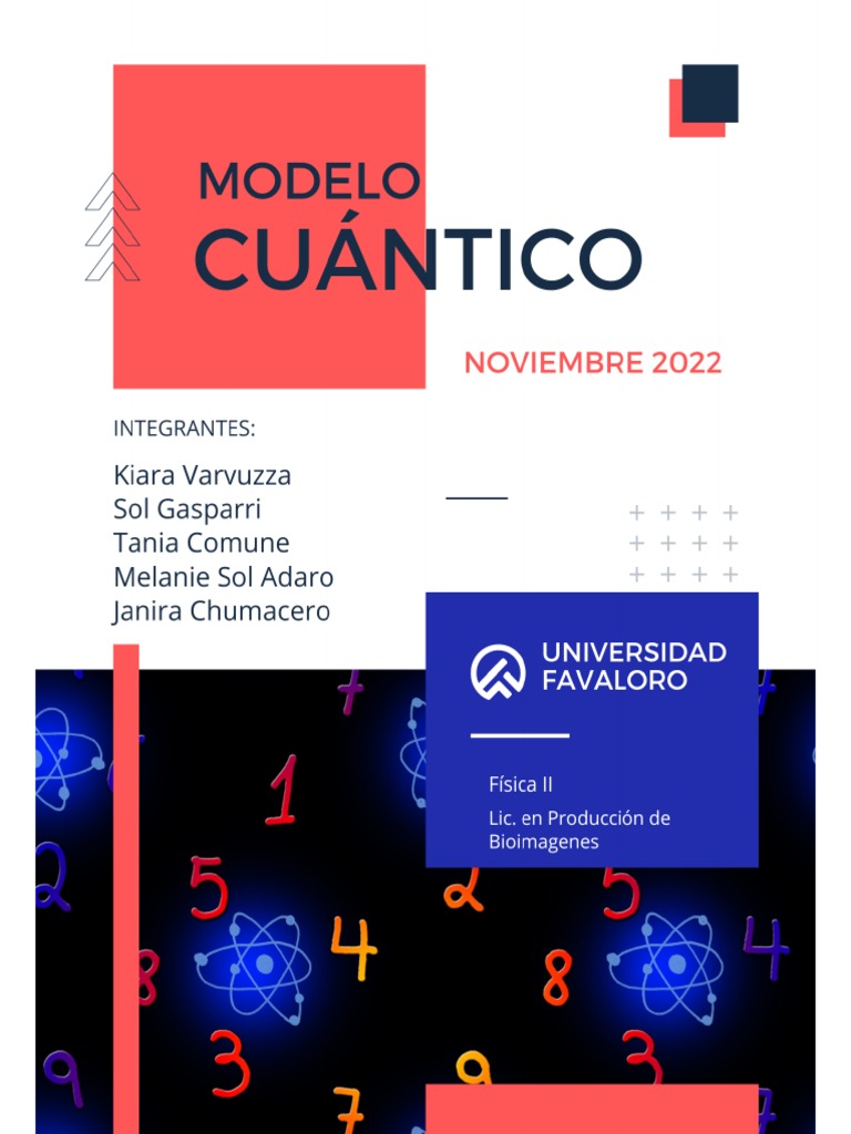 Grupo 4 Modelo Cuantico | PDF | Mecánica cuántica | Electrón