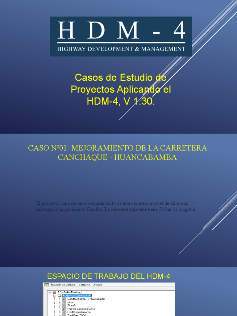 01casos de Proyectos Aplicando HDM-4 | PDF | Tecnología