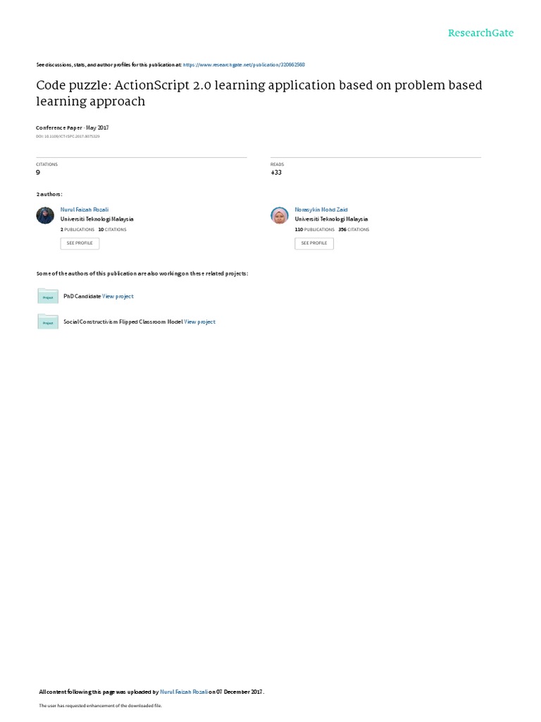 ICT ISPC - CodePuzzle ActionScript2.0LearningApplicationBasedOnProblemBasedLearningApproach ...