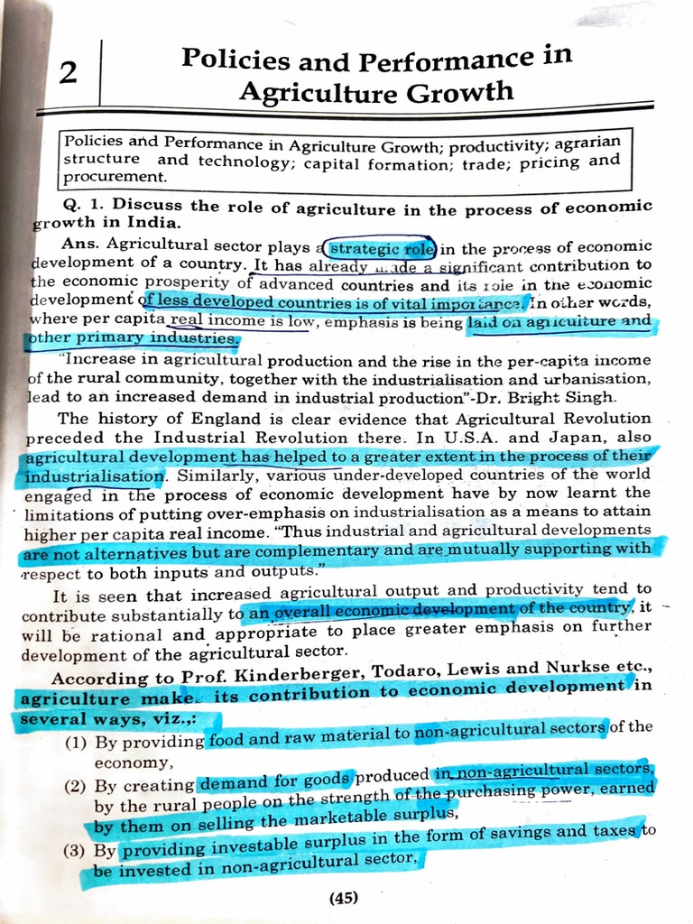 Policies Abd Performance in Agriculture Growth | PDF