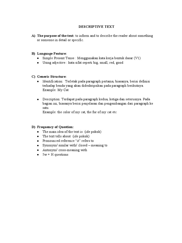 Meeting 1 Descriptive Text | PDF | Indonesia