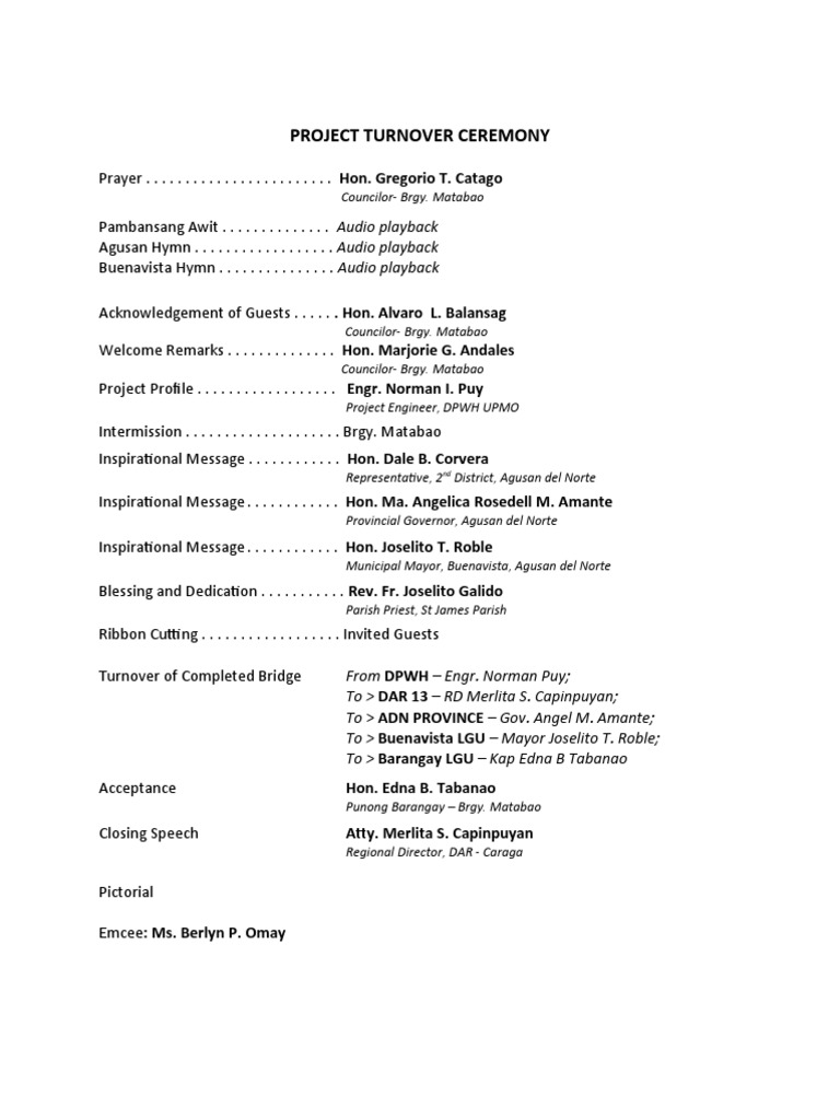 Program Turnover | PDF