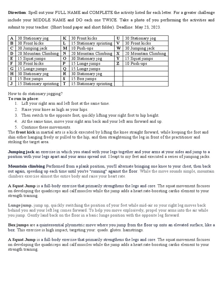 P e - 12-Activity | PDF | Physical Fitness | Physical Exercise