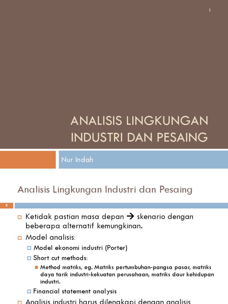 Analisis Lingkungan Industri Dan Pesaing | PDF