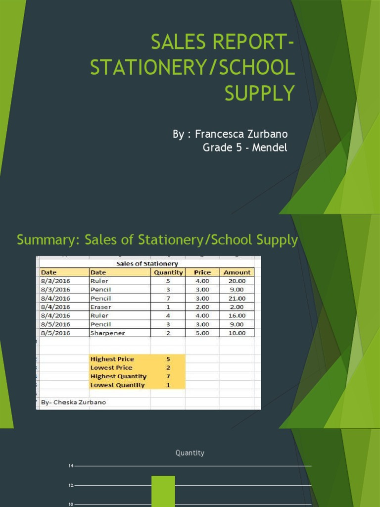 Sales Report Stationery | PDF