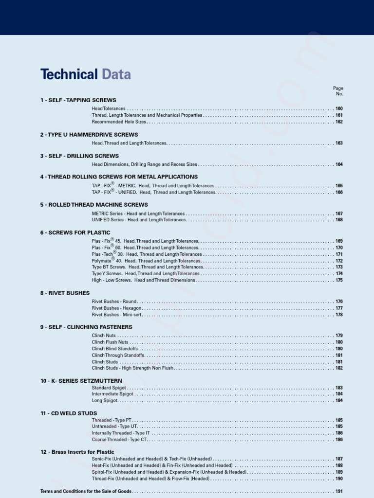 Screw Technical Data Sheet | PDF | Screw | Procedural Knowledge