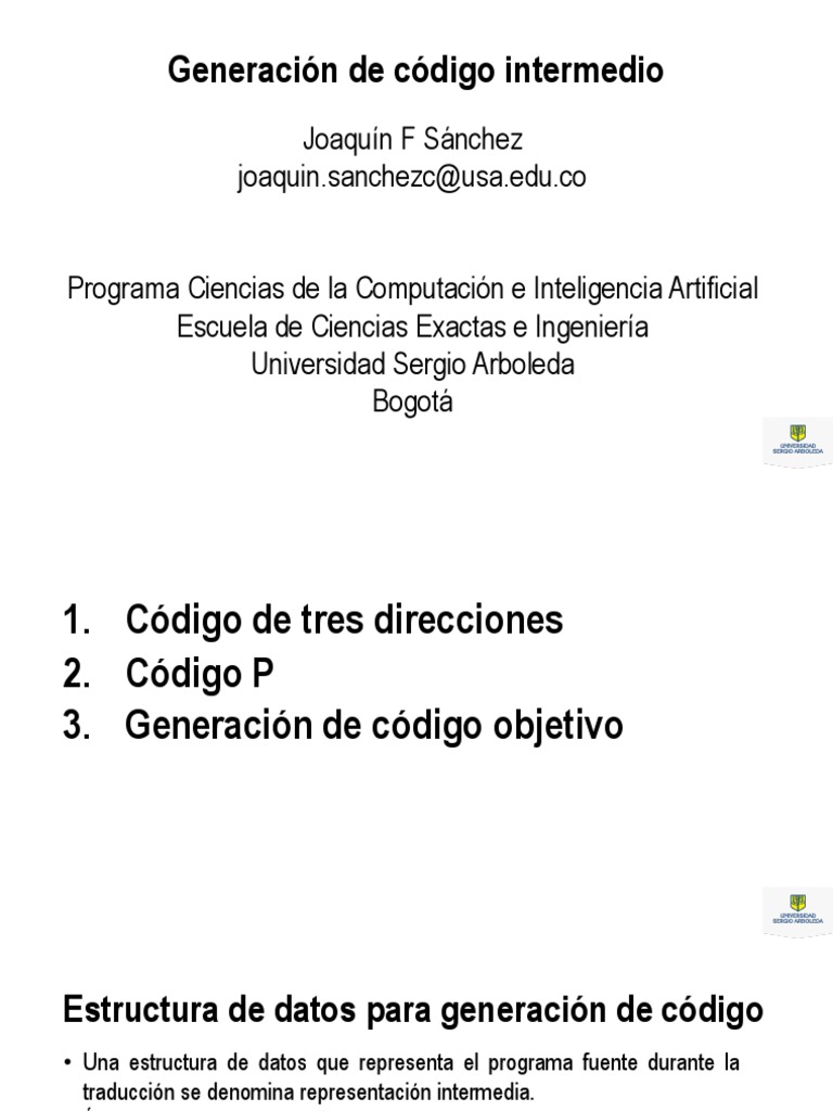 Código Intermedio y Tres Direcciones | PDF | Compilador | Programa de ...