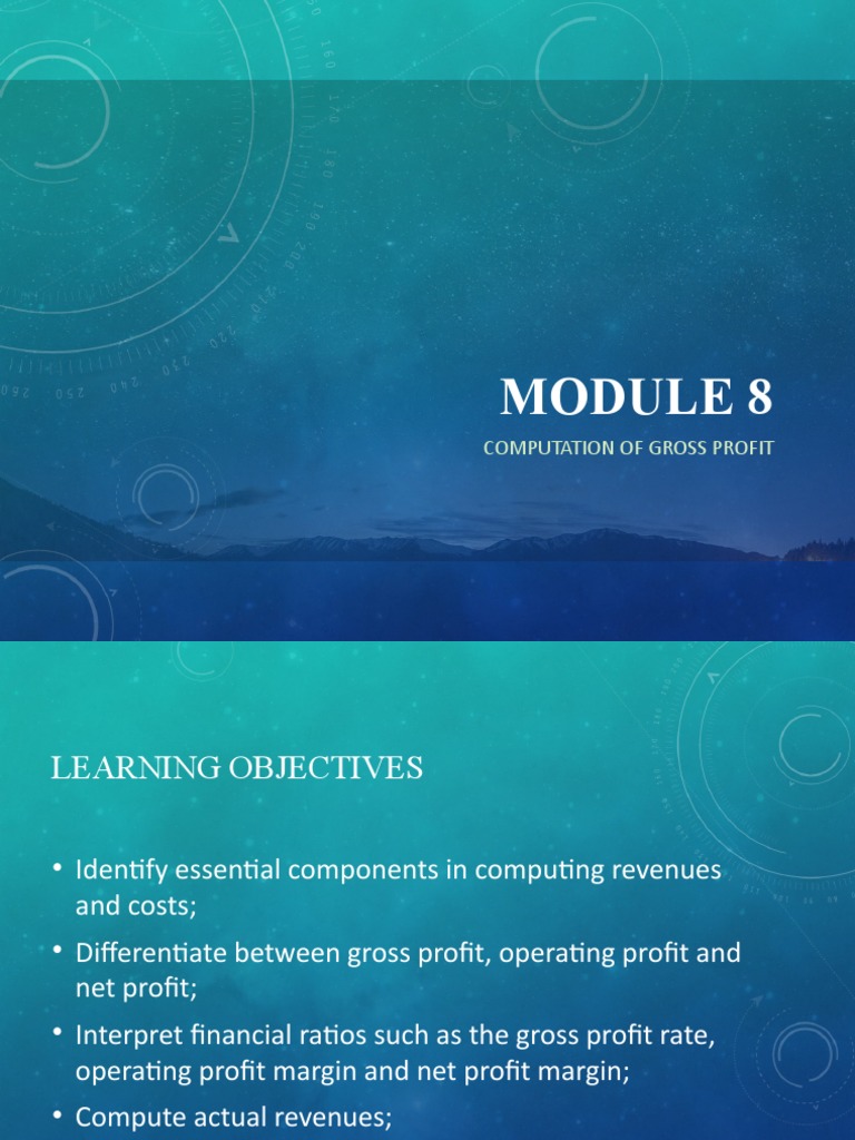 Computation of Gross Profit | PDF | Gross Income | Margin (Finance)