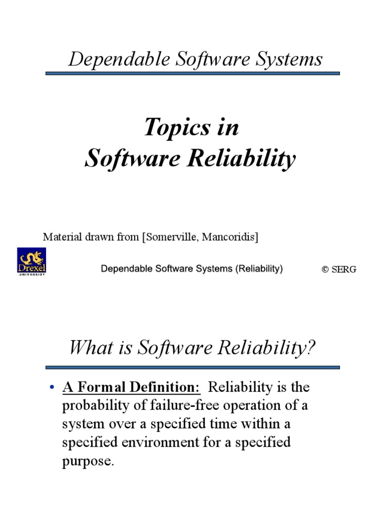 9 Reliability | PDF | Reliability Engineering | Computer Programming