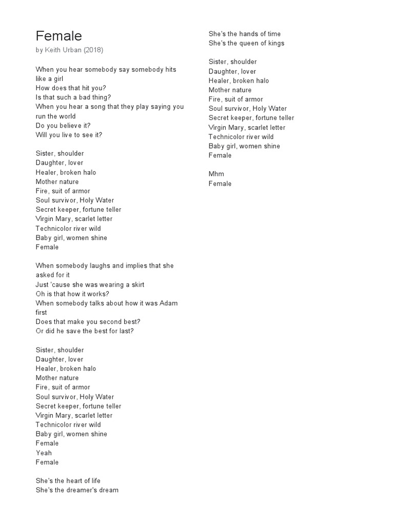 Feminist Protest Songs | PDF