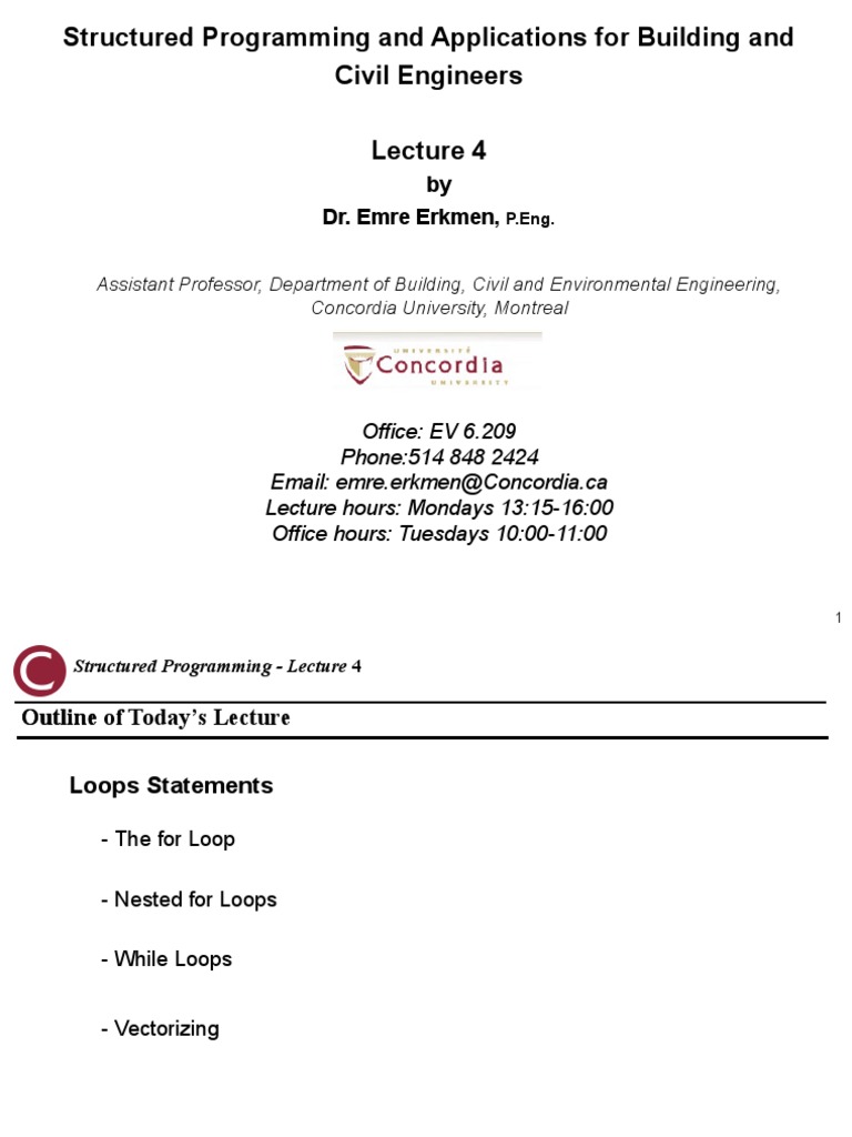 4 Chapter 5 Loop Statements And Vectorizing Codes Pdf Control Flow Matlab