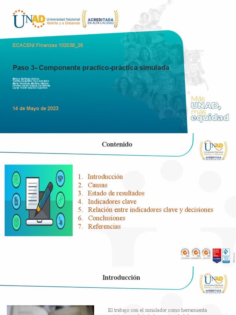 Presentación Paso 3 - Componente Practico-Práctica Simulada | PDF | Ciencias económicas ...