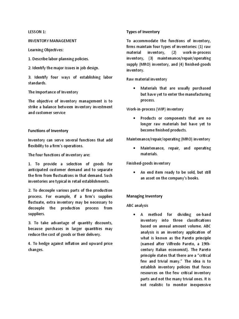 Cbmec Finals | Download Free PDF | Lean Manufacturing | Inventory