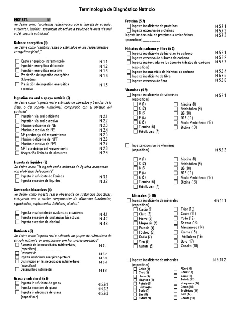 Terminología de Diagnostico PES | Descargar gratis PDF | Obesidad ...