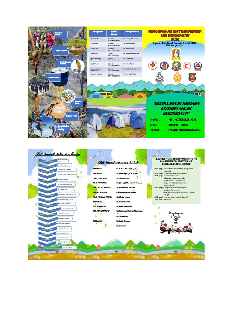 Buku Aturcara Perkhemahan Tahunan Unit Beruniform SMK Bengkongan 2022 | PDF