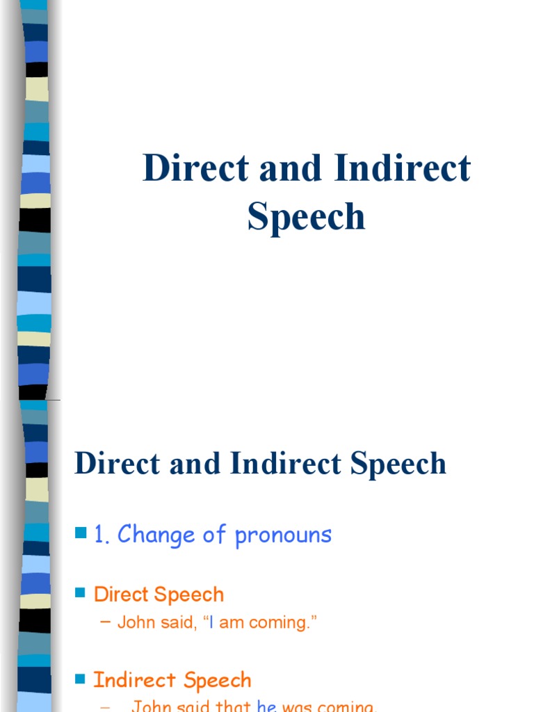 Direct and Indirect For Grade 11 | PDF
