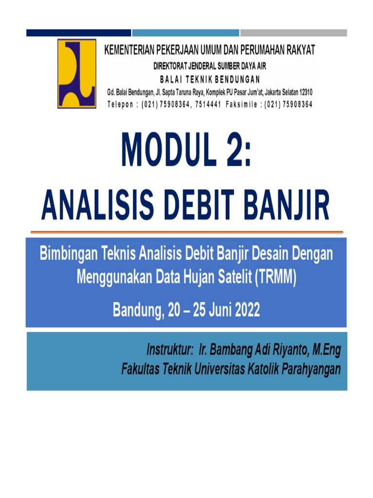 01 Perhitungan Debit Banjir Menurut SNI | PDF