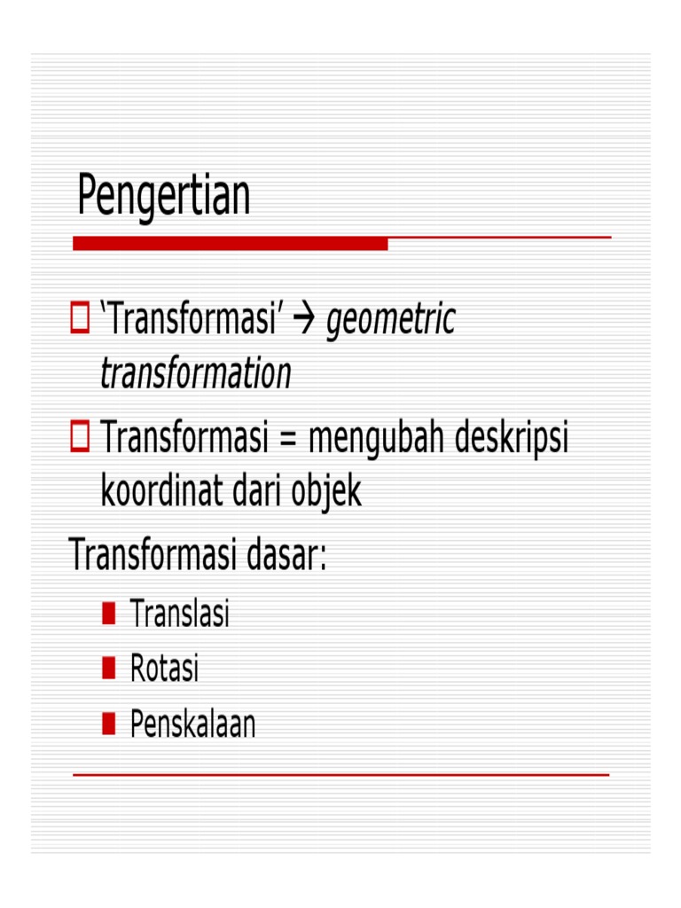 Transformasi - 2D - 20210913220359 | PDF