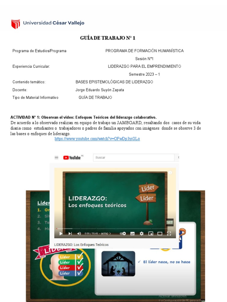 Material Informativo Sesión | PDF | Liderazgo