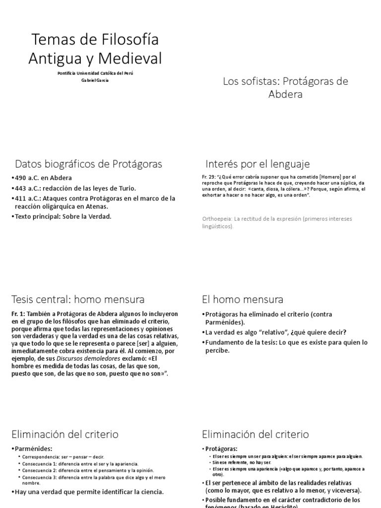 10 Los Sofistas Protagoras de Abdera | PDF | Verdad | Sabiduría