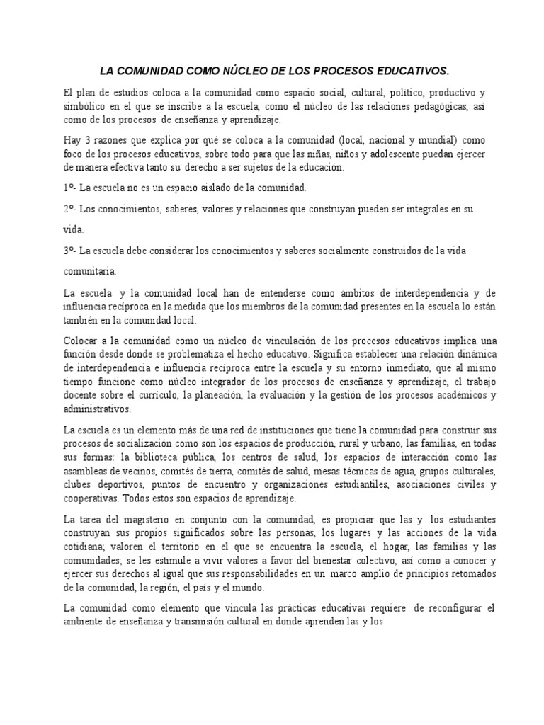 Hernández Marquez Graciano-Actividad1 Ensayo Comunidad | PDF | Plan de ...