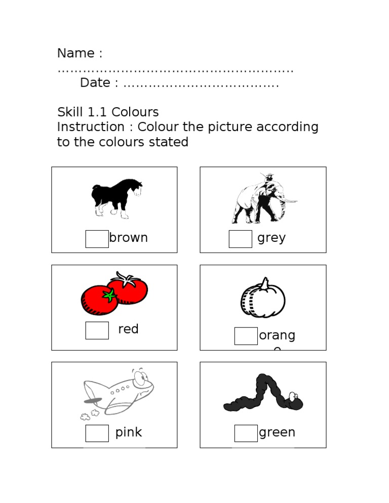 Color the Picture Guide | PDF