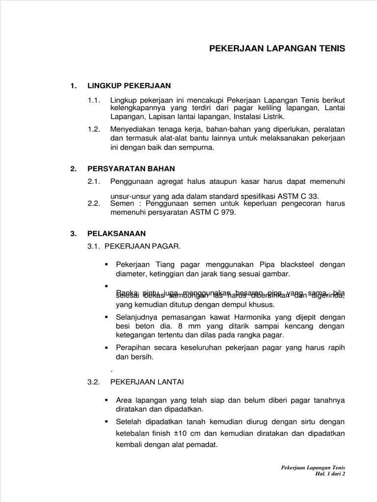 Dokumen - Tips - 21pek Lapangan Tenis | PDF