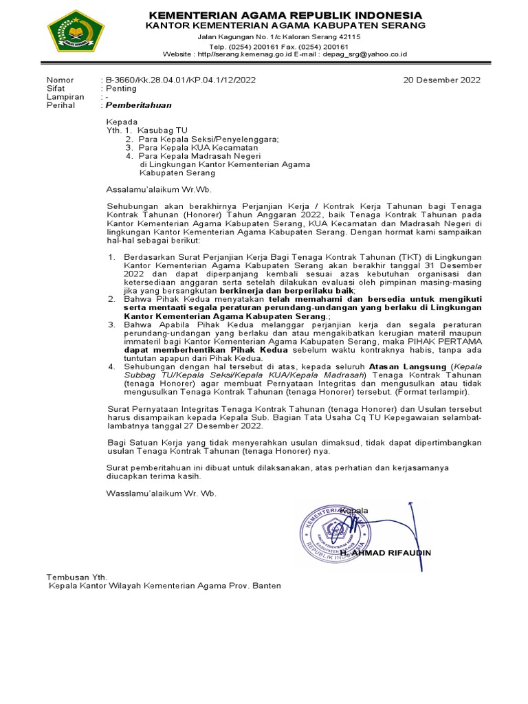 Contoh Naskah Dinas | PDF