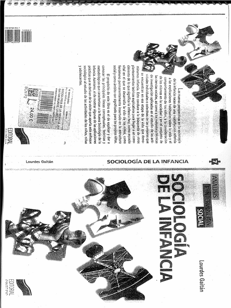 Sociología de La Infancia - Gaitan | PDF