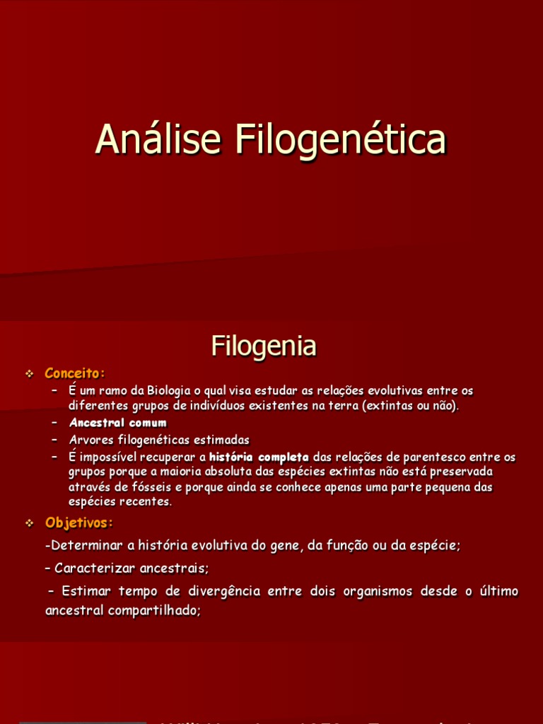 Filogenia e Cladogramas | PDF | Filogenética | Filogenética Molecular