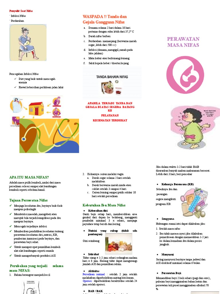 Leaflet Bahaya Nifas | PDF
