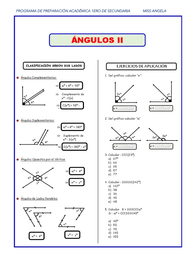 Angulos 1ero | PDF