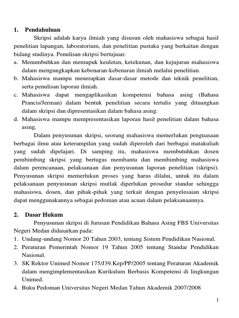 SOP Skripsi 2021 FBS UNIMED | PDF | Seni