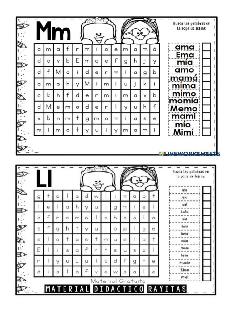 Sopas de Letras M L S T P | PDF