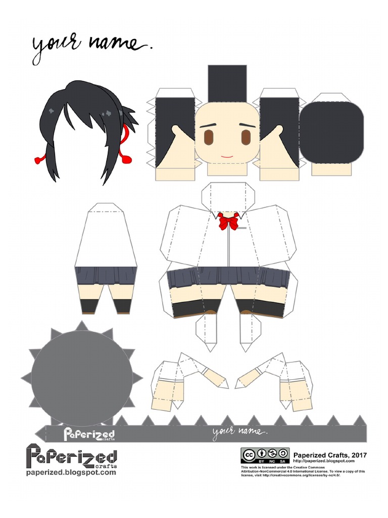 Kimi No Na Wa - Mitsuha Papercraft | PDF