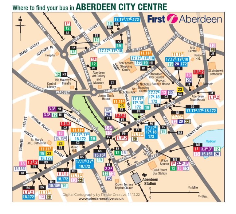 Aberdeen City Centre Bus Map | PDF | Chess | Board Games