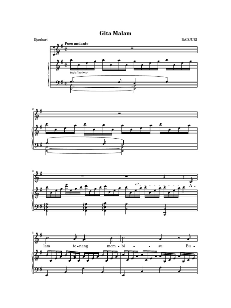 2438d Badjuri Gita Malam | PDF