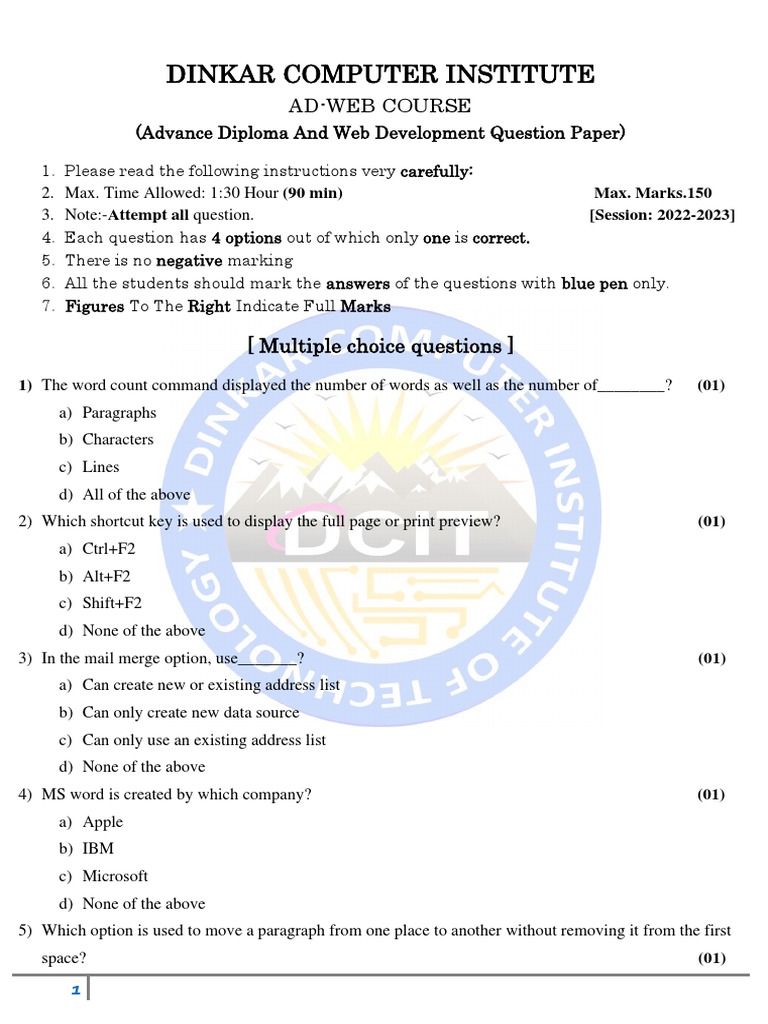 ADCA | PDF | Computer Data Storage | Microsoft Excel ADCA | PDF | Computer Data Storage | Microsoft Excel