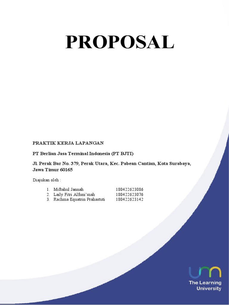 Proposal PKL MLR PT Bjti | PDF