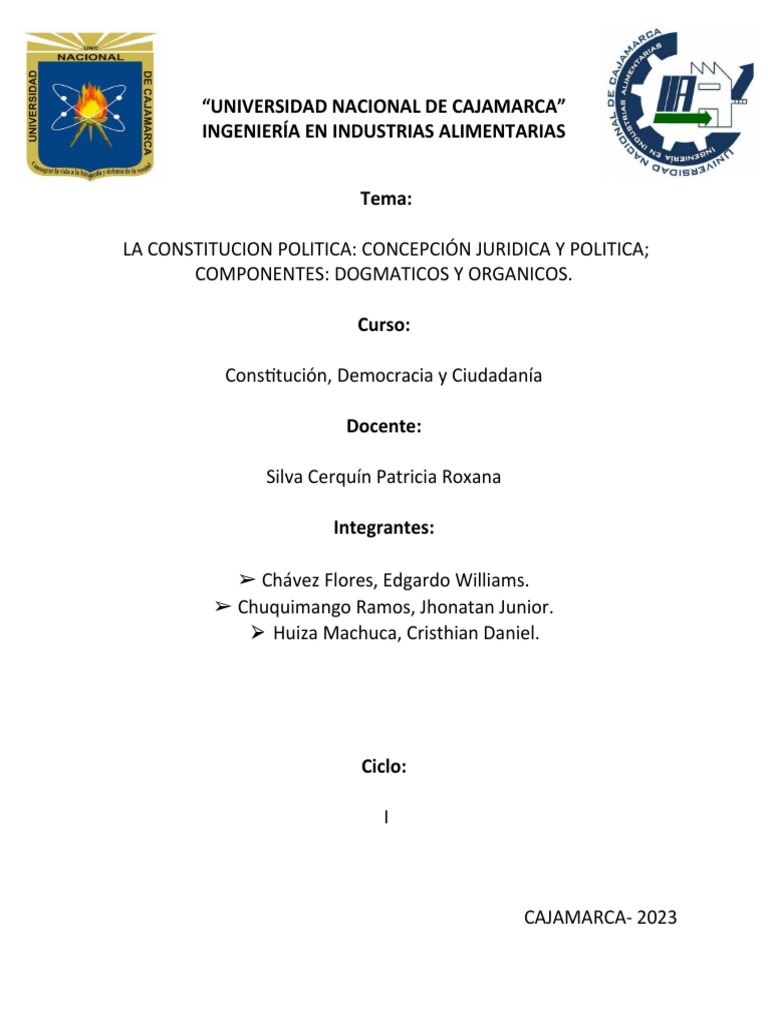 Constitución Política: Conceptos y Componentes | PDF | Constitución ...