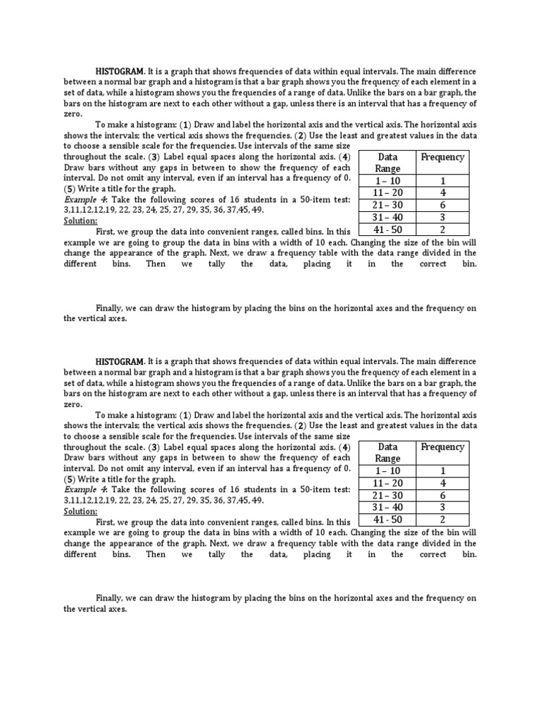 EXAMPLE Histogram | PDF | Histogram