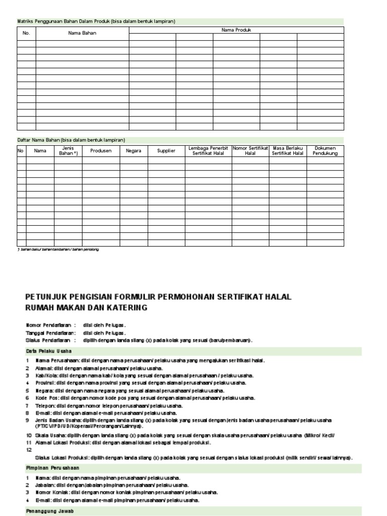 List Bahan-Produk - Rumah Makan Dan Katering | PDF