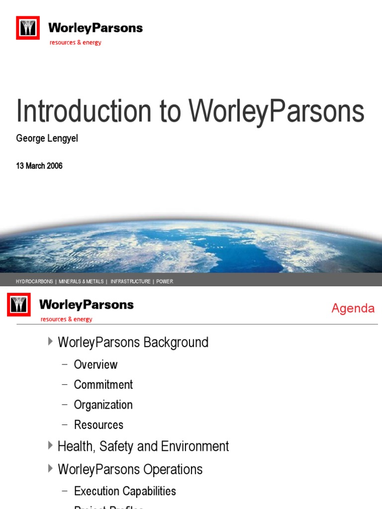 1 - Intro To WorleyParsons 3-6-06 | PDF | Business | Engineering