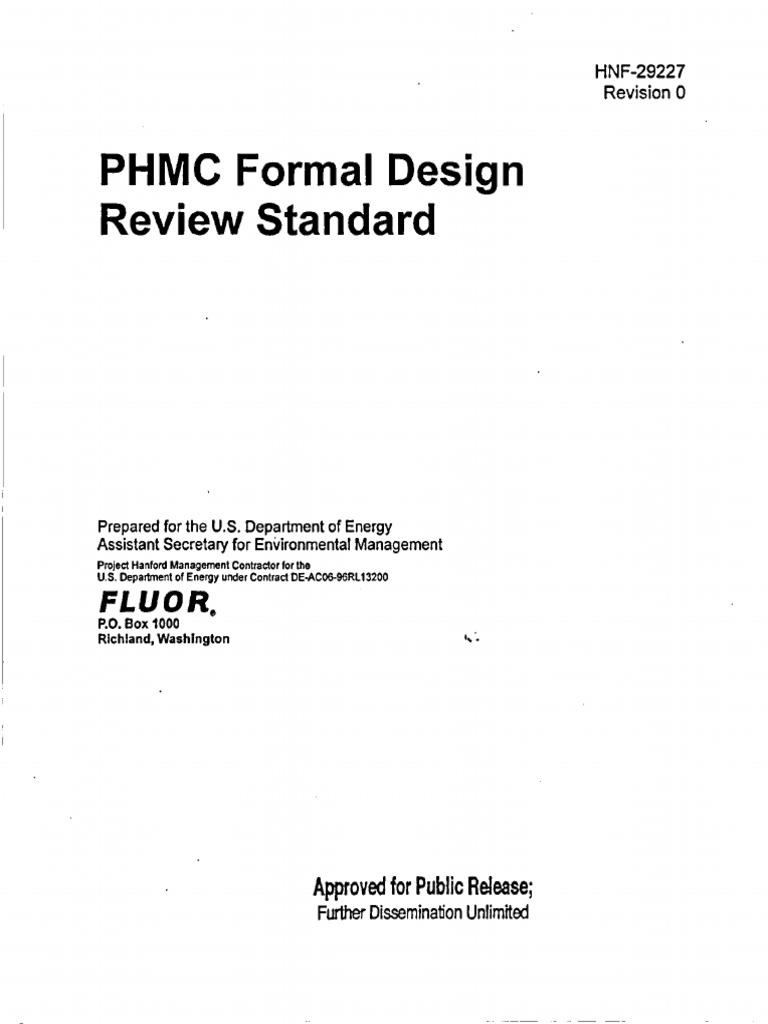 HNF-29227 - PHC Formal Design Review Standards | PDF | Specification (Technical Standard ...