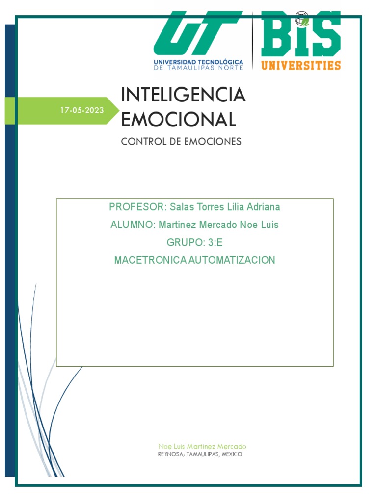 Control De Emociones Pdf Las Emociones Estrés Biología