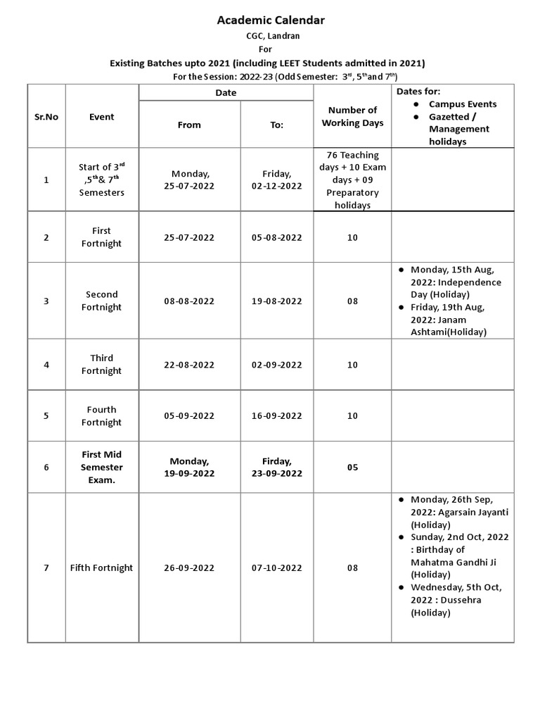 Academic Calendar | PDF | Academic Term | Educational Organizations