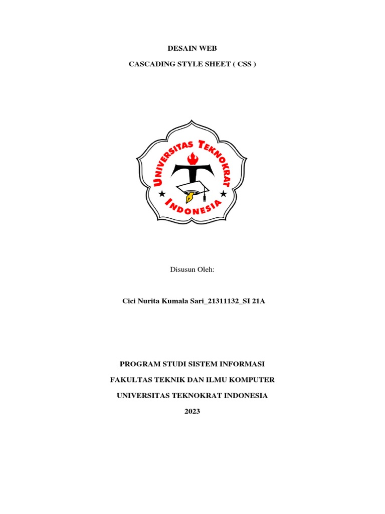 Cici Nurita Kumala Sari - 21311132 - SI 21 A - CSS | PDF