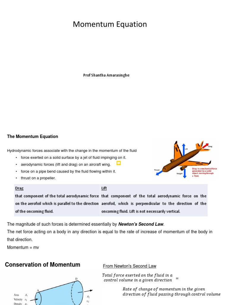 Momentum | PDF | Fluid Mechanics | Navier–Stokes Equations