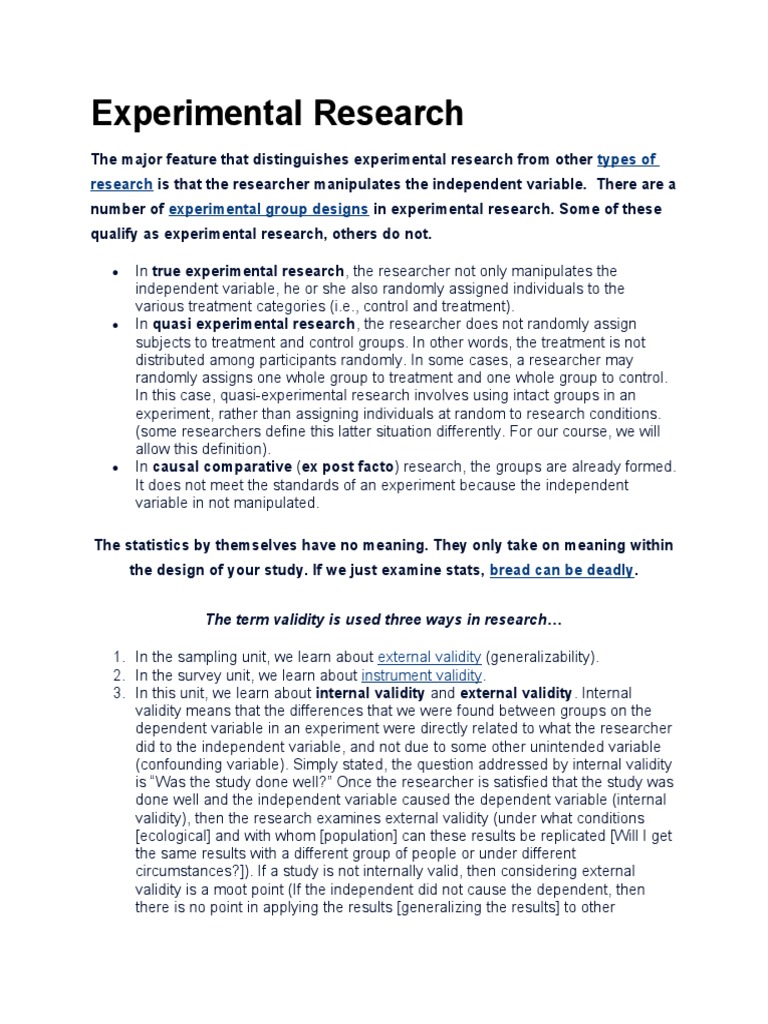 Experimental Research | PDF